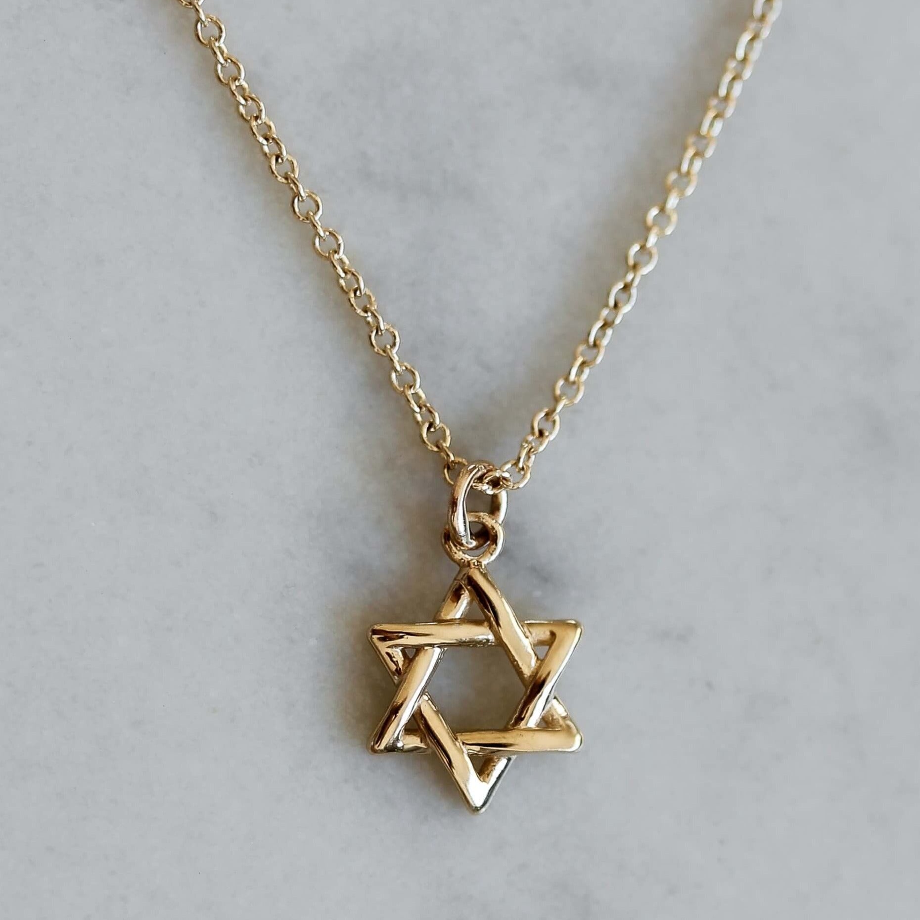 שרשרת מגן דוד זהב 14K – She-Ra-Jewelry
