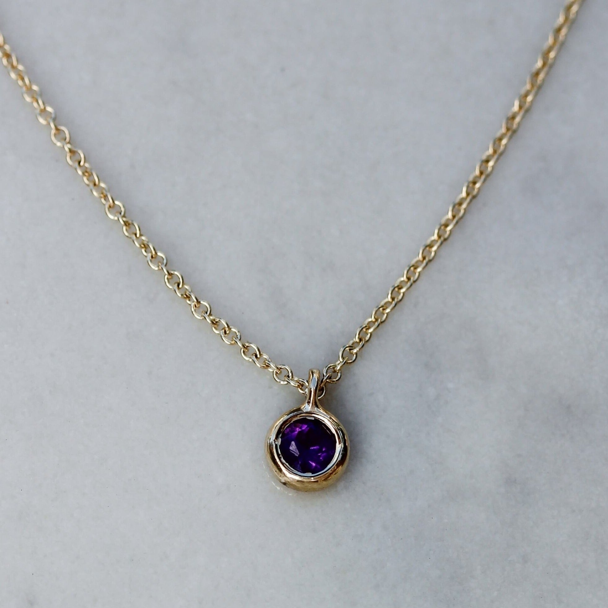 שרשרת אבן המזל זהב 14K – She-Ra Jewelry