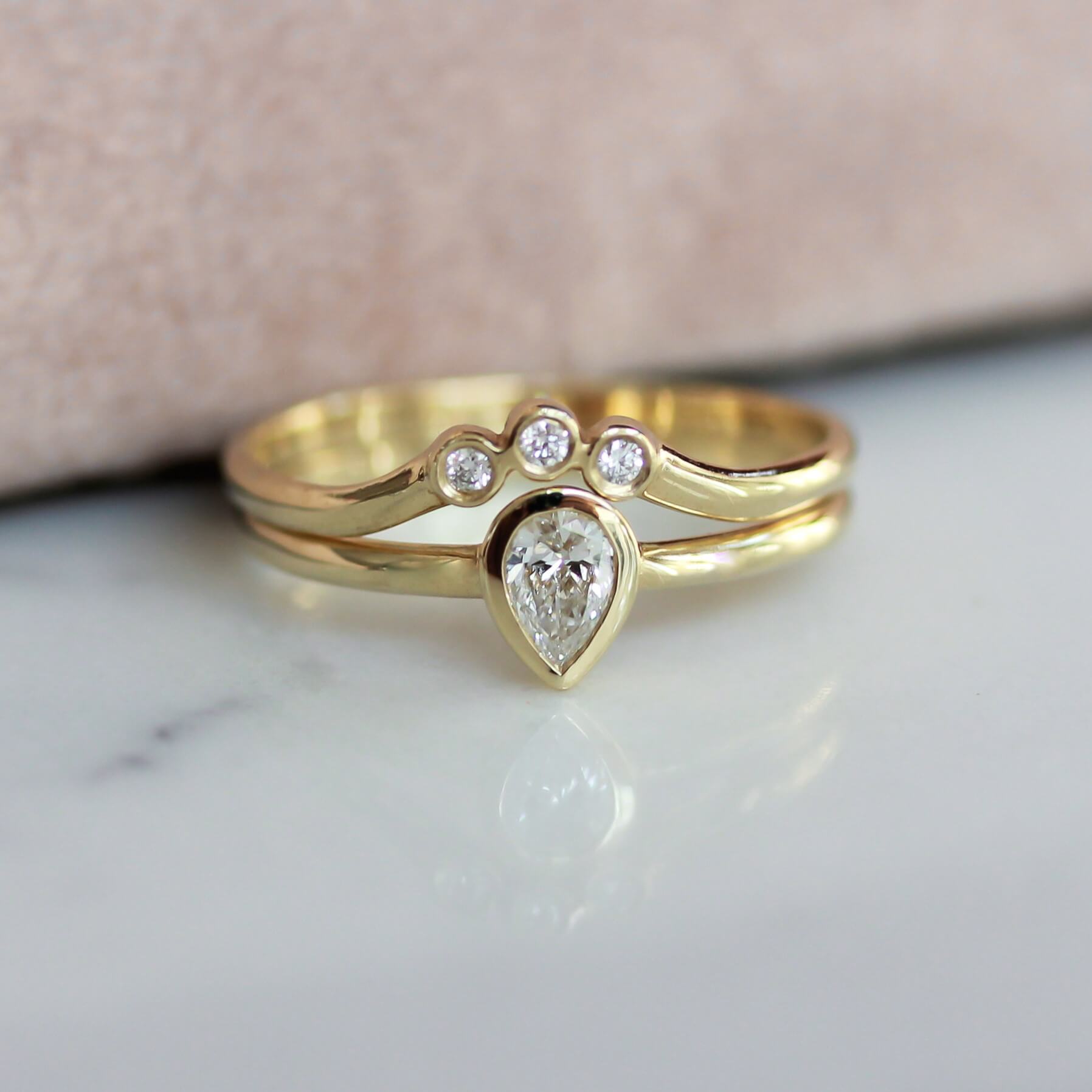 סט טבעות אנה ואלזה זהב ויהלומים – She-Ra Jewelry